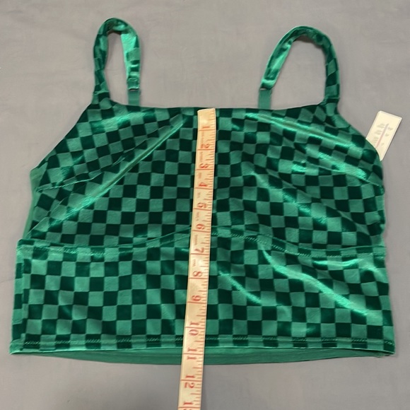 Colsie | Tops | Colsie Bra Top Velvet And Mesh Green Xl Adjustable ...